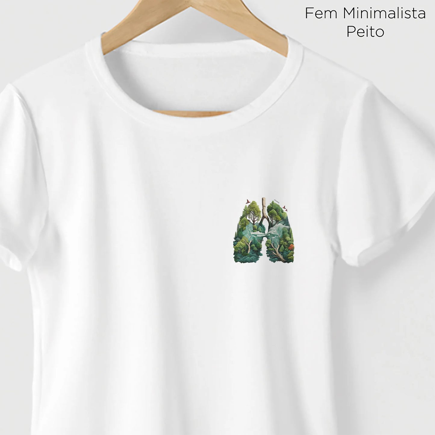 Camiseta Amazônia PULMÃO - BRANCO
